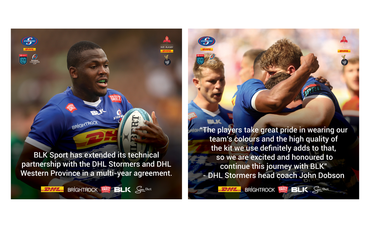 BLK EXTENDS PARTNERSHIP WITH DHL STORMERS AND DHL WP – BLK Sport SA